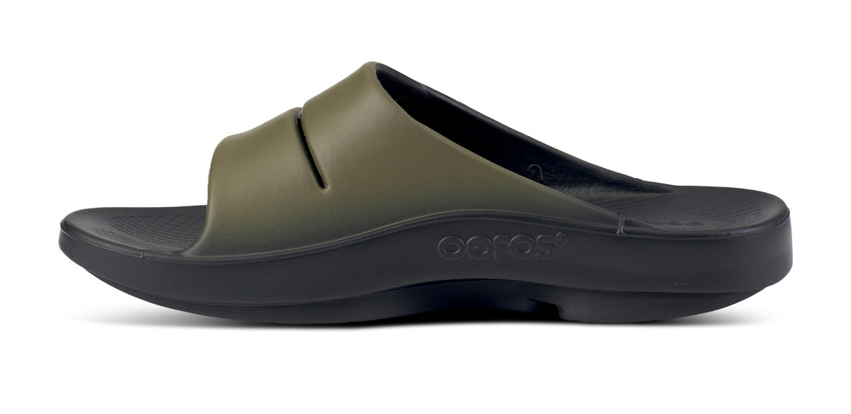 OOFOS Women's OOahh Sport Recovery Slide Sandal - Tactical Green ...